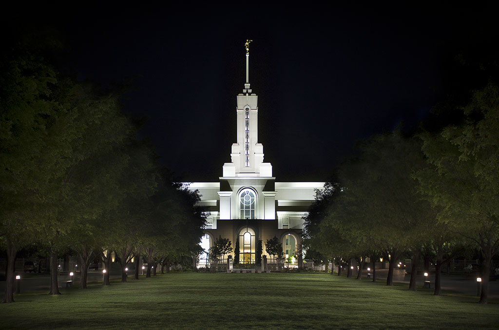 Mount Timpanogos Temple at Night | K. Bradley Washburn Art & Design