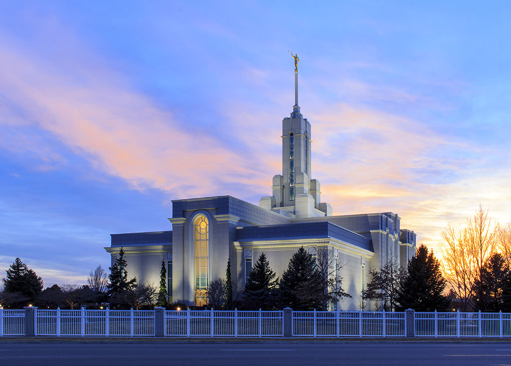 Mount Timpanogos Temple at Sunset | K. Bradley Washburn Art & Design