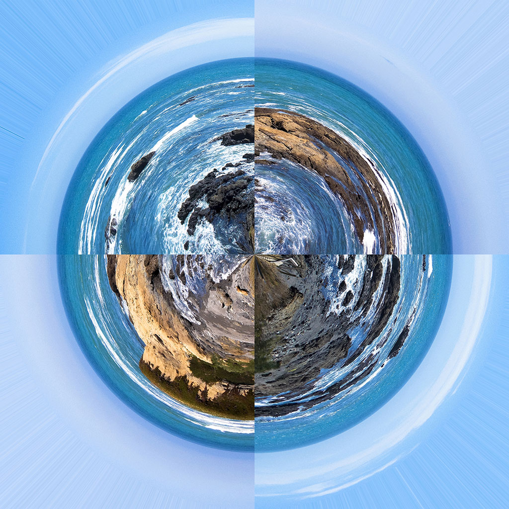 Shelter Cove Stereographic Projection | K. Bradley Washburn Art & Design