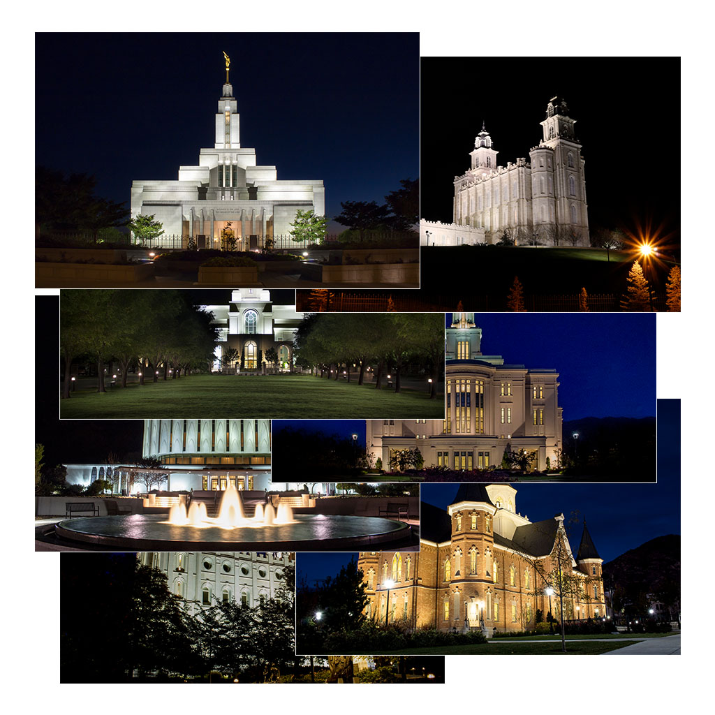 Temples at Night series | K. Bradley Washburn Art & Design